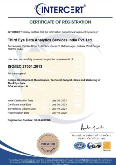 ThirdEye’s ISO 27001 Certification — ThirdEye Data